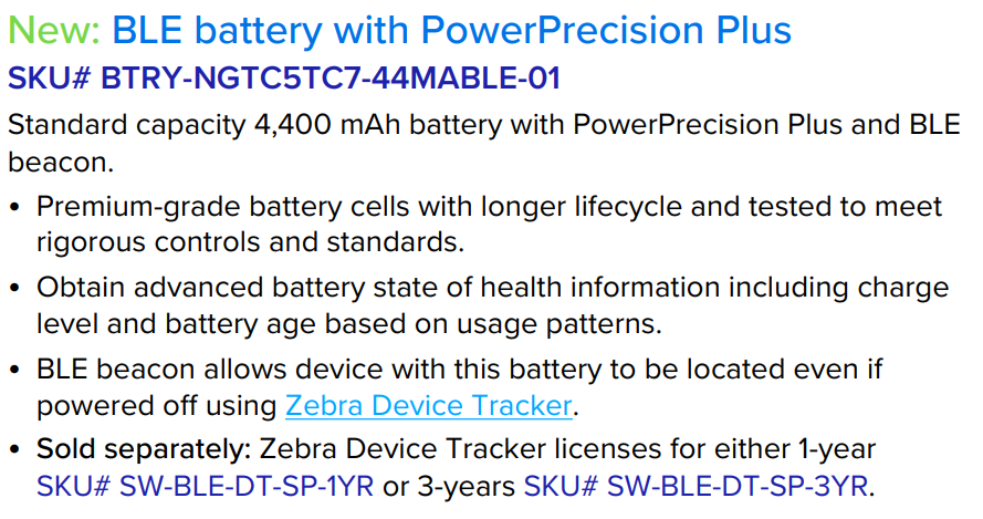BTRY-NGTC5TC7-44MABLE-01 - Zebra TC53/TC58/TC73/TC78 Battery with ...