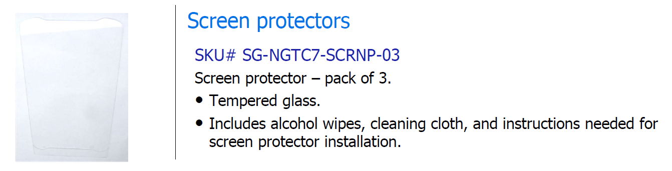 SG-NGTC7-SCRNP-03 - Zebra TC73/TC78 Screen Protector SG-NGTC7-SCRNP-03 - Zebra TC73/TC78 Screen Protector