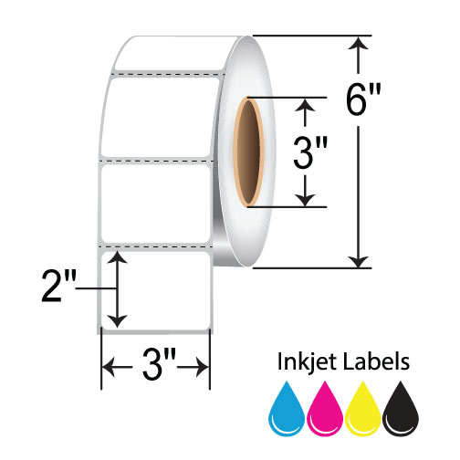 933018 - Sector9 3x2 Polypropylene Inkjet Label [Perforated]