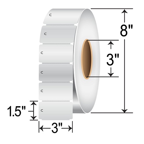 424661 - Honeywell 3 x 1.5 Thermal Transfer Paper Tag