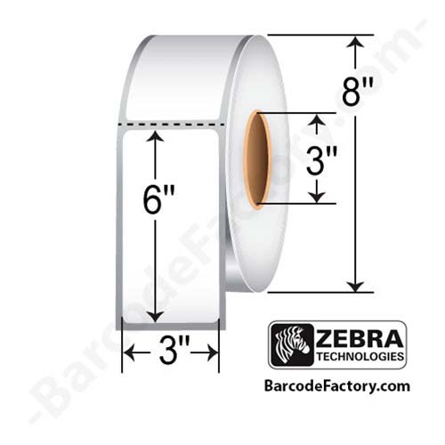 81397 - Zebra Z-Select 4000T 3x6 TT Label [Perforated]