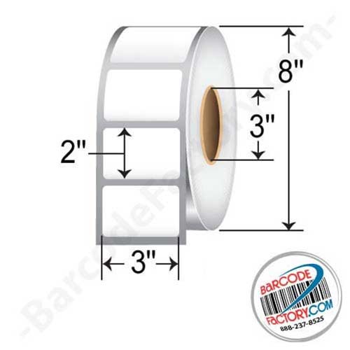BAR-3x2-3000-P - BarcodeFactory 3 x 2 Clear Labels