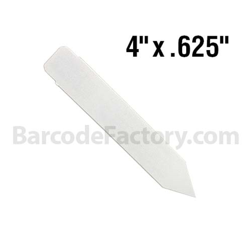 BAR-SS4X06-WH-EA - BarcodeFactory 4x0.625 Thermal Pot Stakes Single Roll