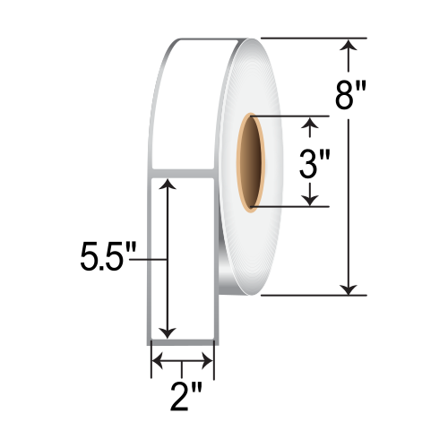 72305 - Zebra 2x5.5 TT Label [Non-Perforated]