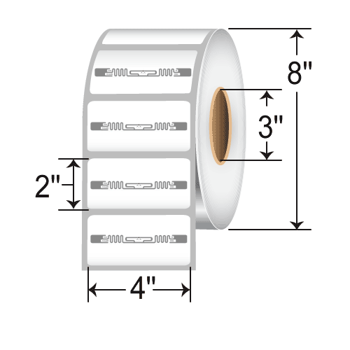 10027164 - Zebra 4 x 2in RFID Label