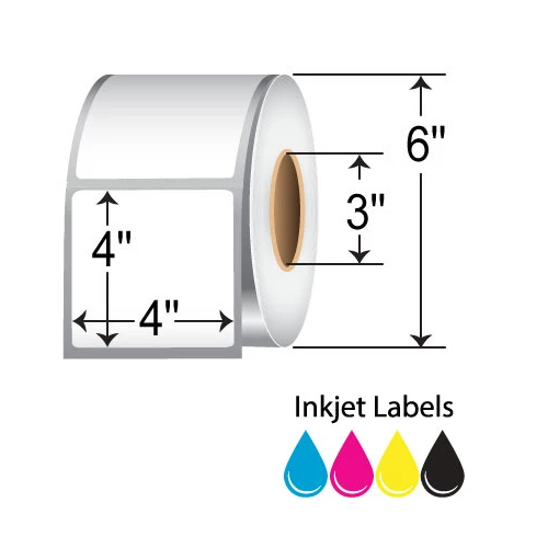 ISP-4-4-580-3NP - BarcodeFactory 4x4 Matte Poly Inkjet Label [Non ...