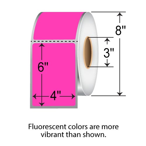 420970-FLP - Honeywell 4x6 Duratran TT Label [Perforated, Fluorescent Pink]