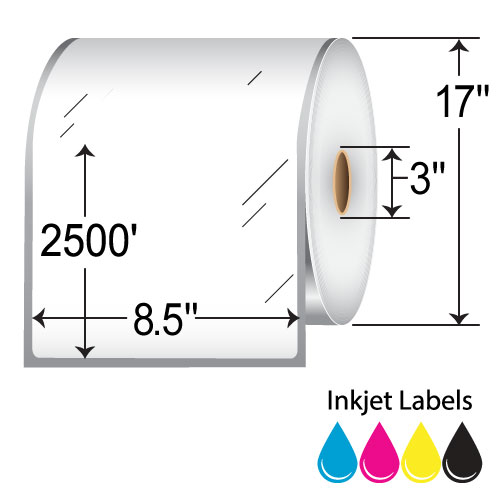 34437 - Afinia 8.5" x 2500' High Gloss BOPP Labels [Non-Perforated]