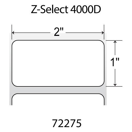 72275 - Zebra 2x1 DT Paper Label [Non-Perforated]