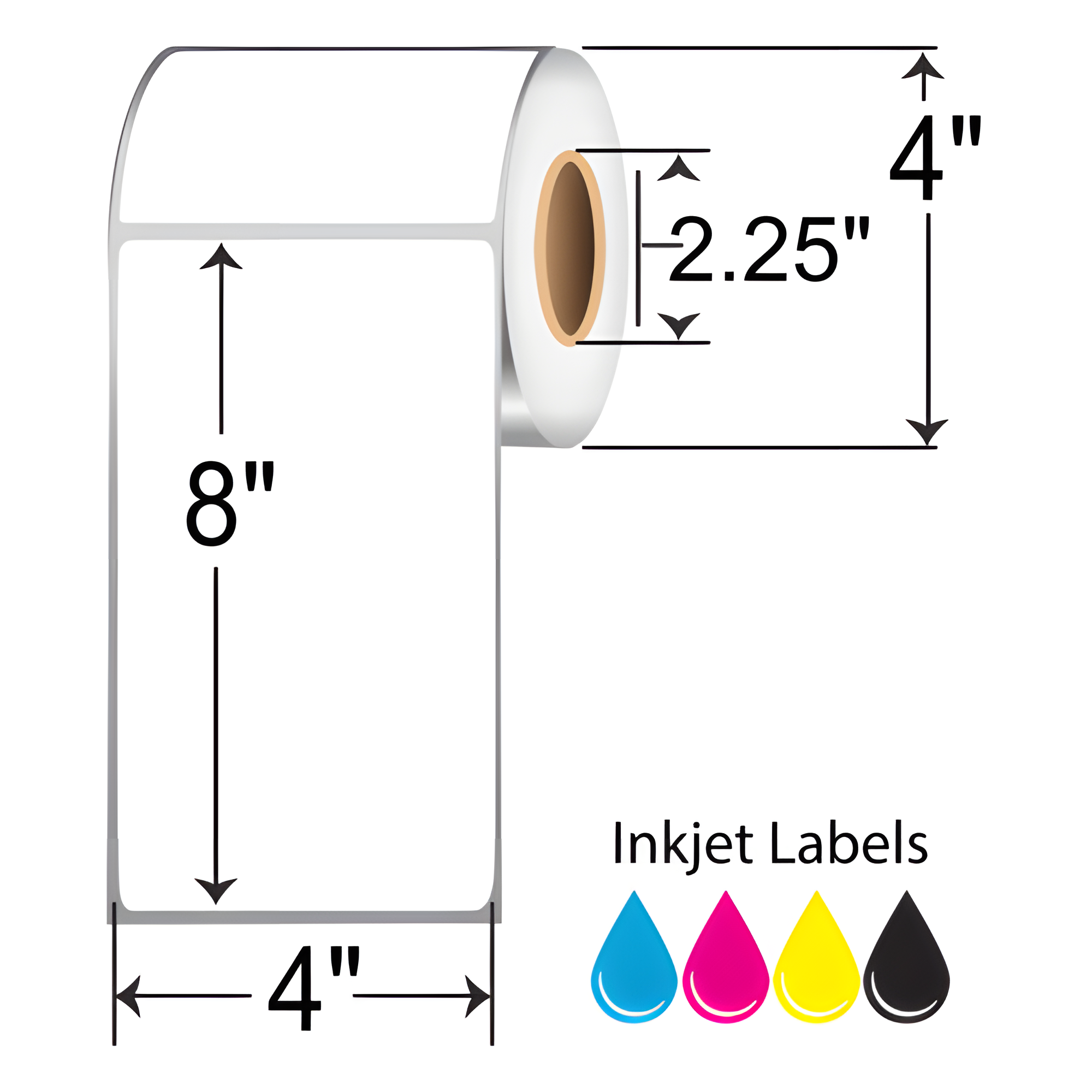 ISP-4-8-125-225NP - BarcodeFactory 4x8 Matte Poly Inkjet Label [Non ...