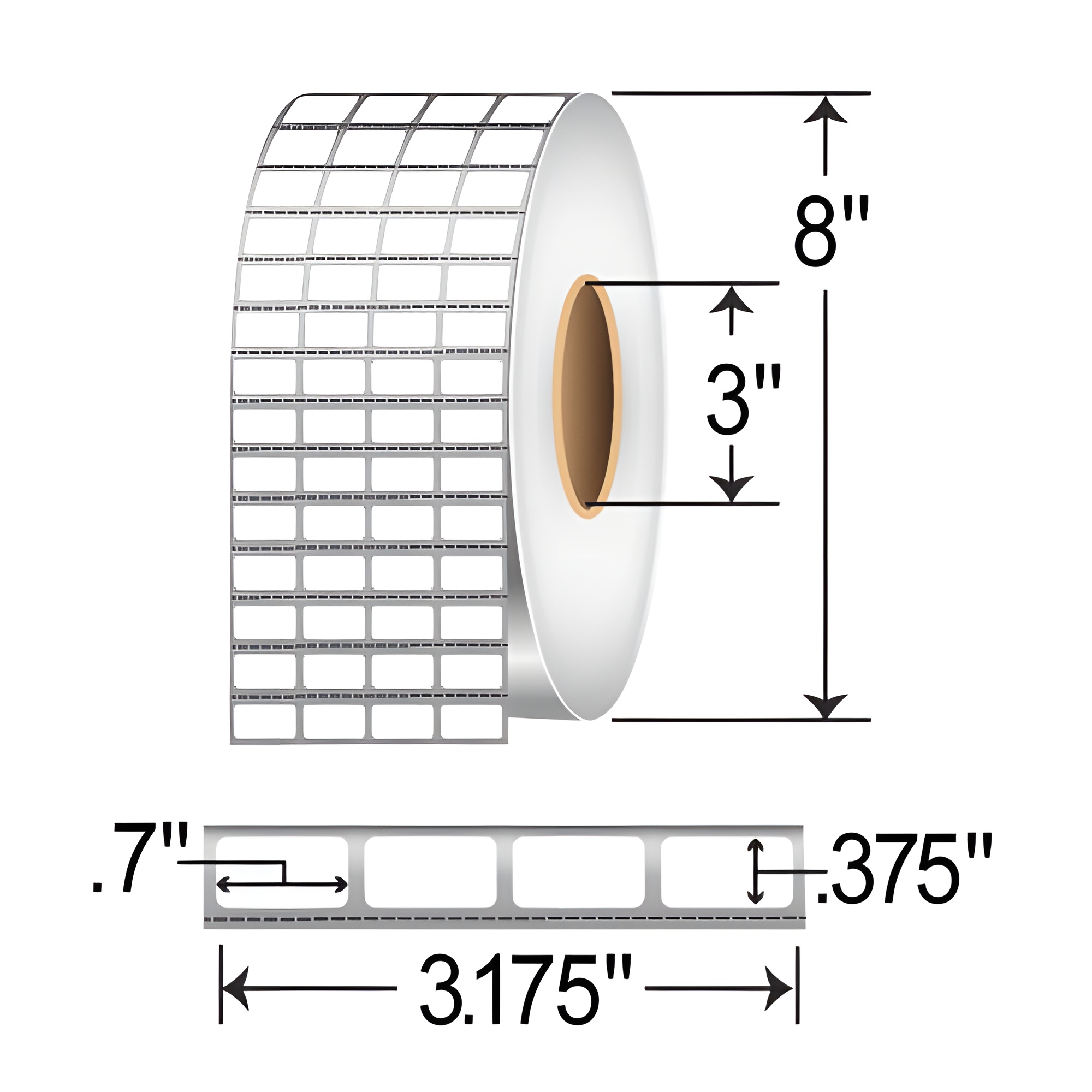 10023190 - Zebra Z-Supreme 2000T 0.7x0.375 Polyimide TT Label [4up ...
