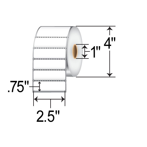 RD-25-075-1750-1 - Barcodefactory 2.5x0.75 DT Label [Premium Top Coated ...